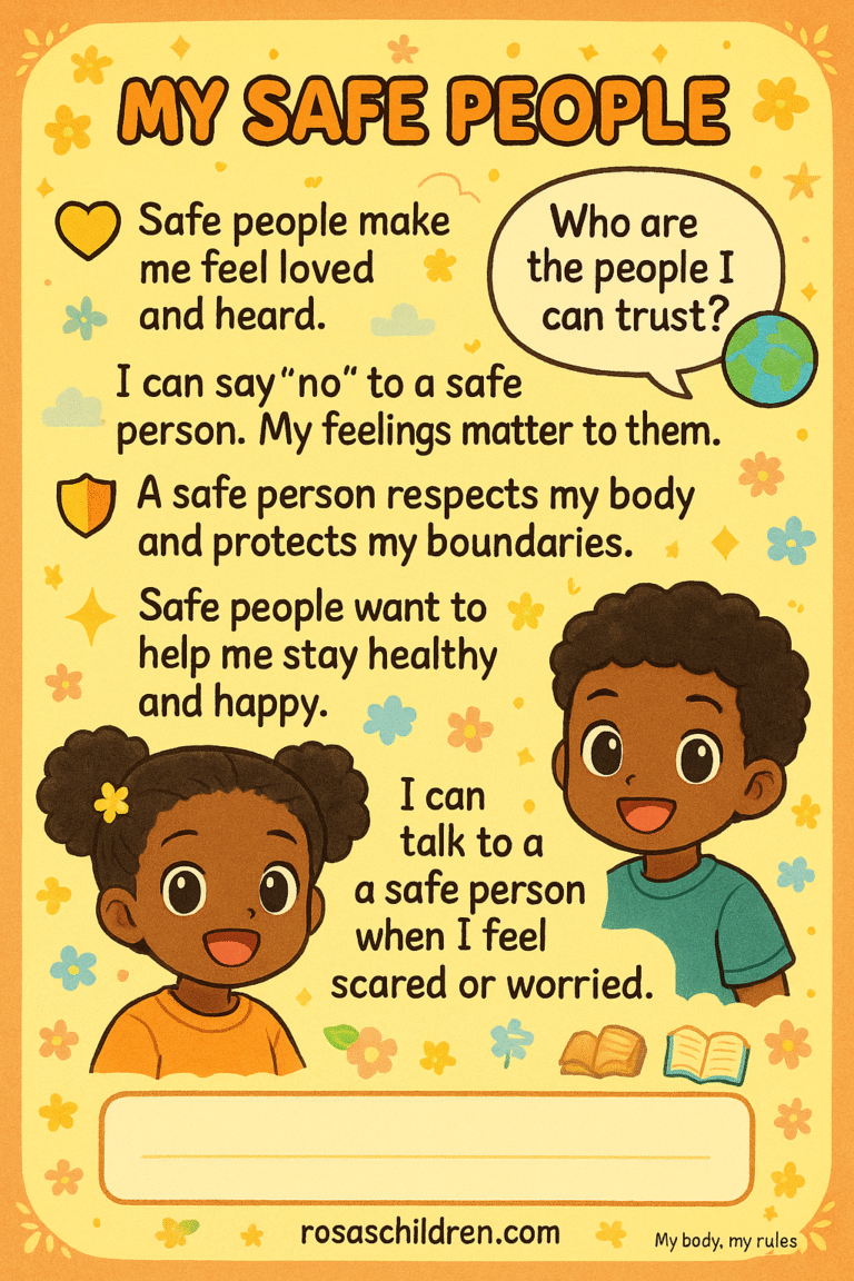 My Safe People (printable) - Rosa's Children
